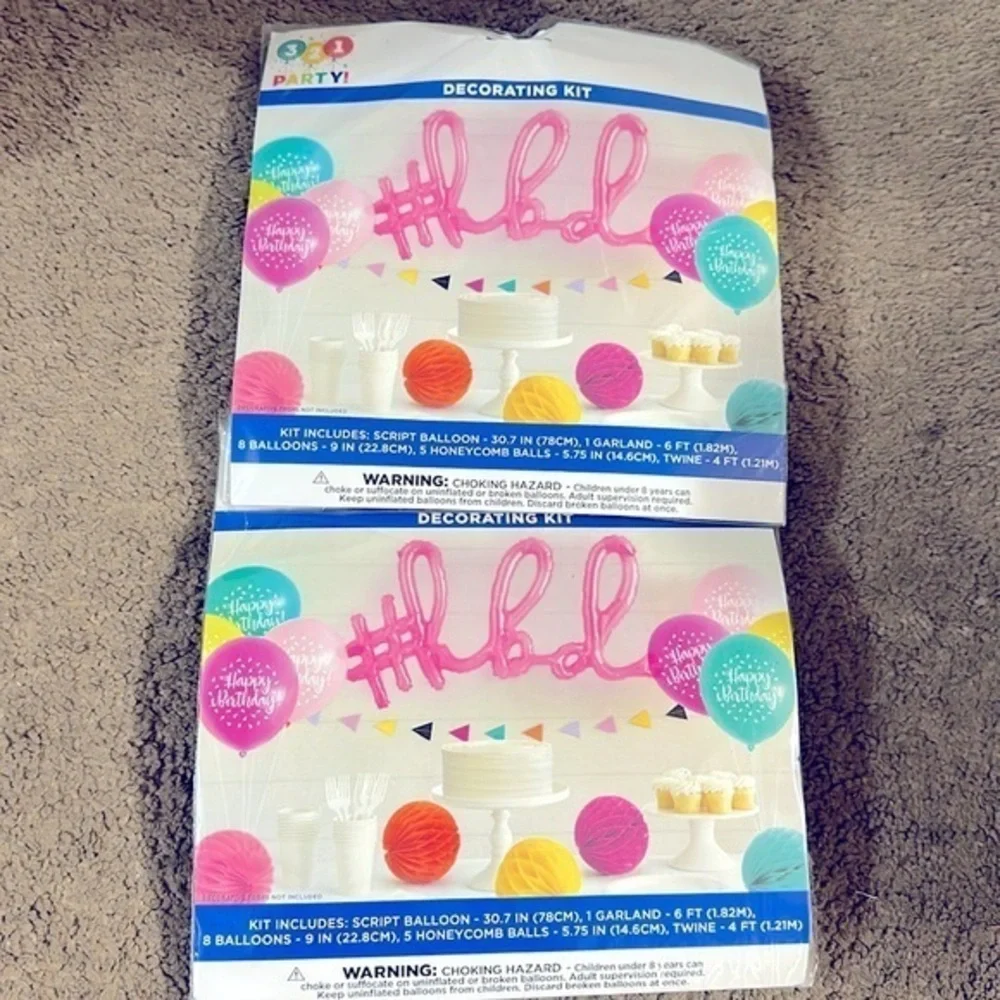 Party Supplies | Birthday Decorating Kit W Balloon Shaped Yard Sign Hbd ...